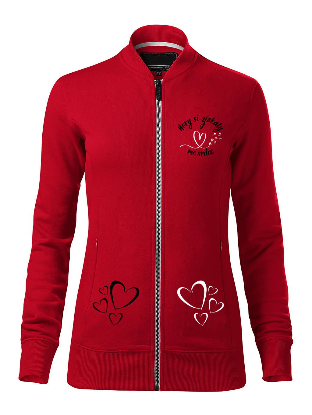 Dámské mikiny na zip s potiskem UNLOCKED